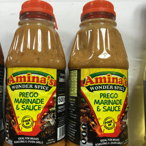 Aminas Wonder Spice - Prego Marinade & Sauce (Pour on) 500 ml – Freeze ...
