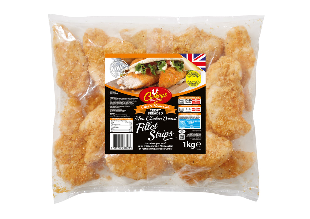 Ceekay's-Crispy Breaded Chicken Mini Fillet Strips 900g – Freeze N Spice
